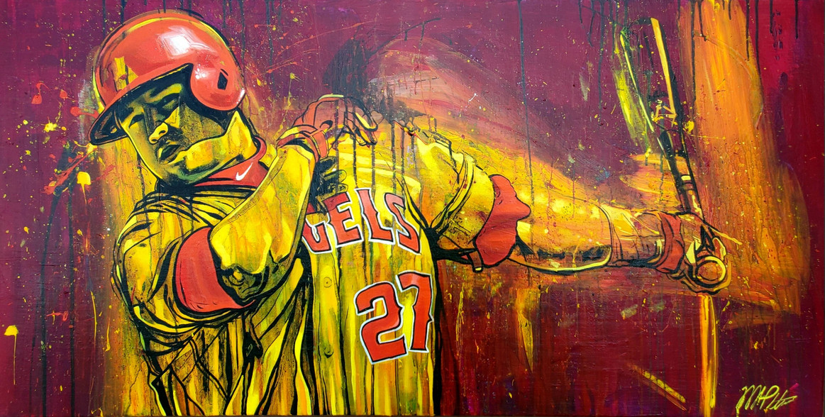 Mike Trout Print – Michael Pattison Sports Art